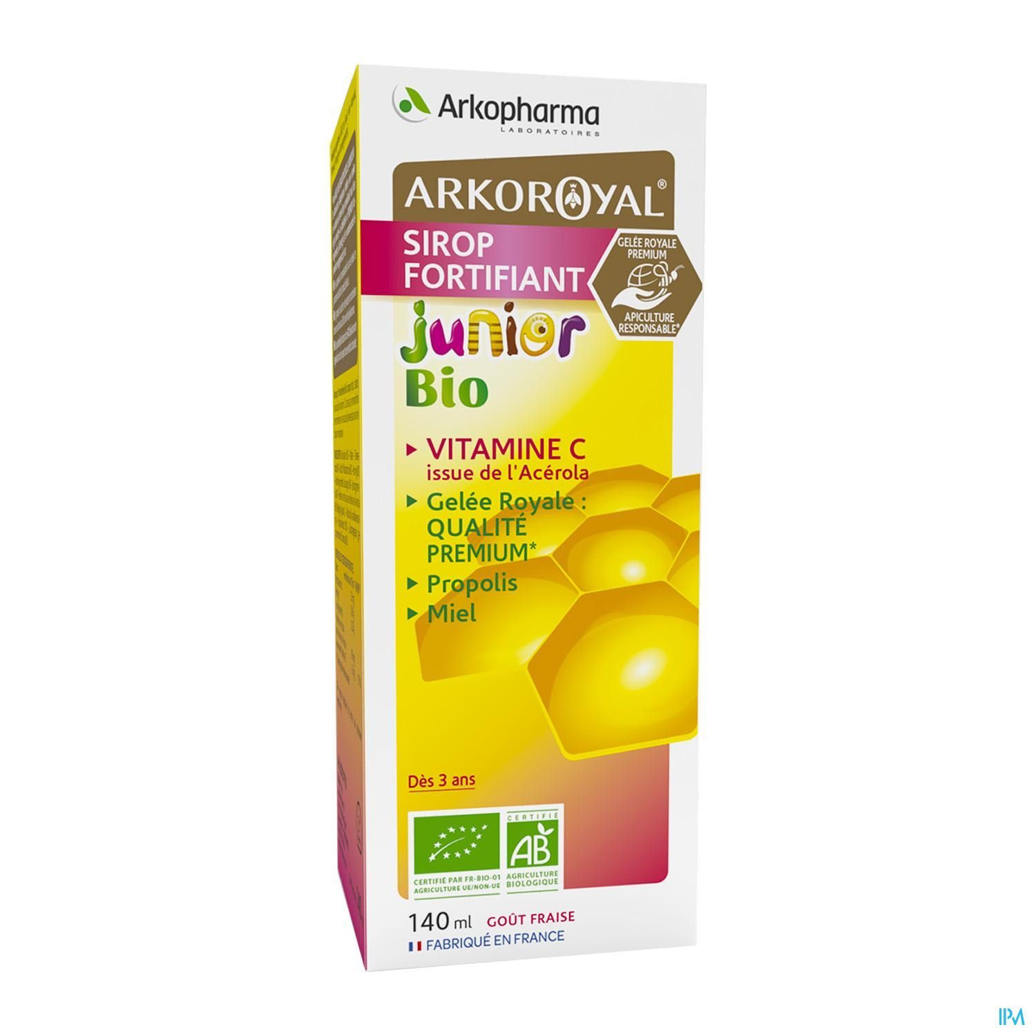 Arkoroyal Sirop Fortifiant Junior Bio Flacon 140ml