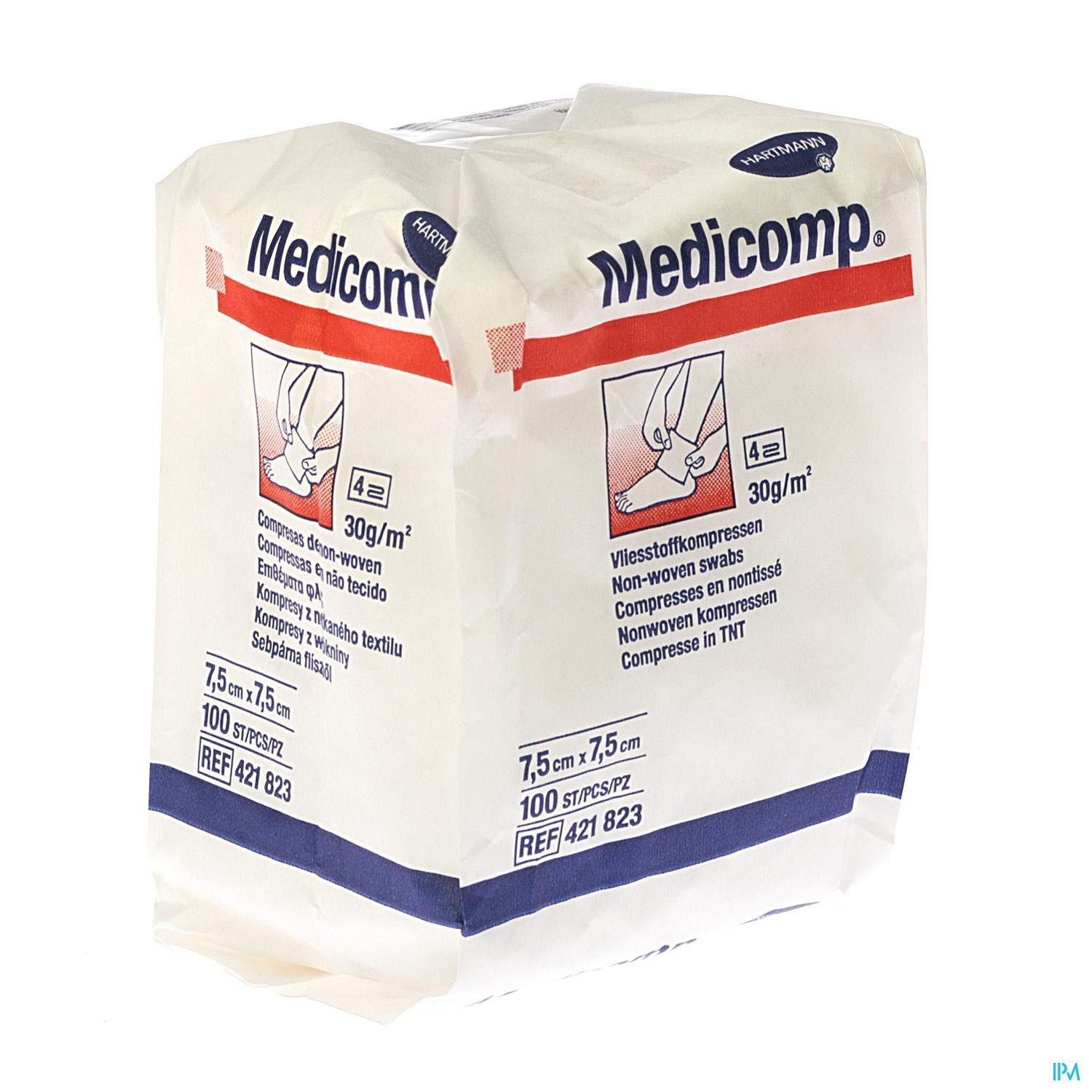 Hartmann Medicomp Nst 7,5x7,5 4pl 100 Pièce