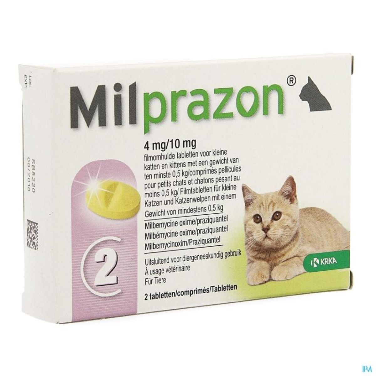 Milprazon 4mg/ 10mg Chat +0,5kg Comprimés 1x2